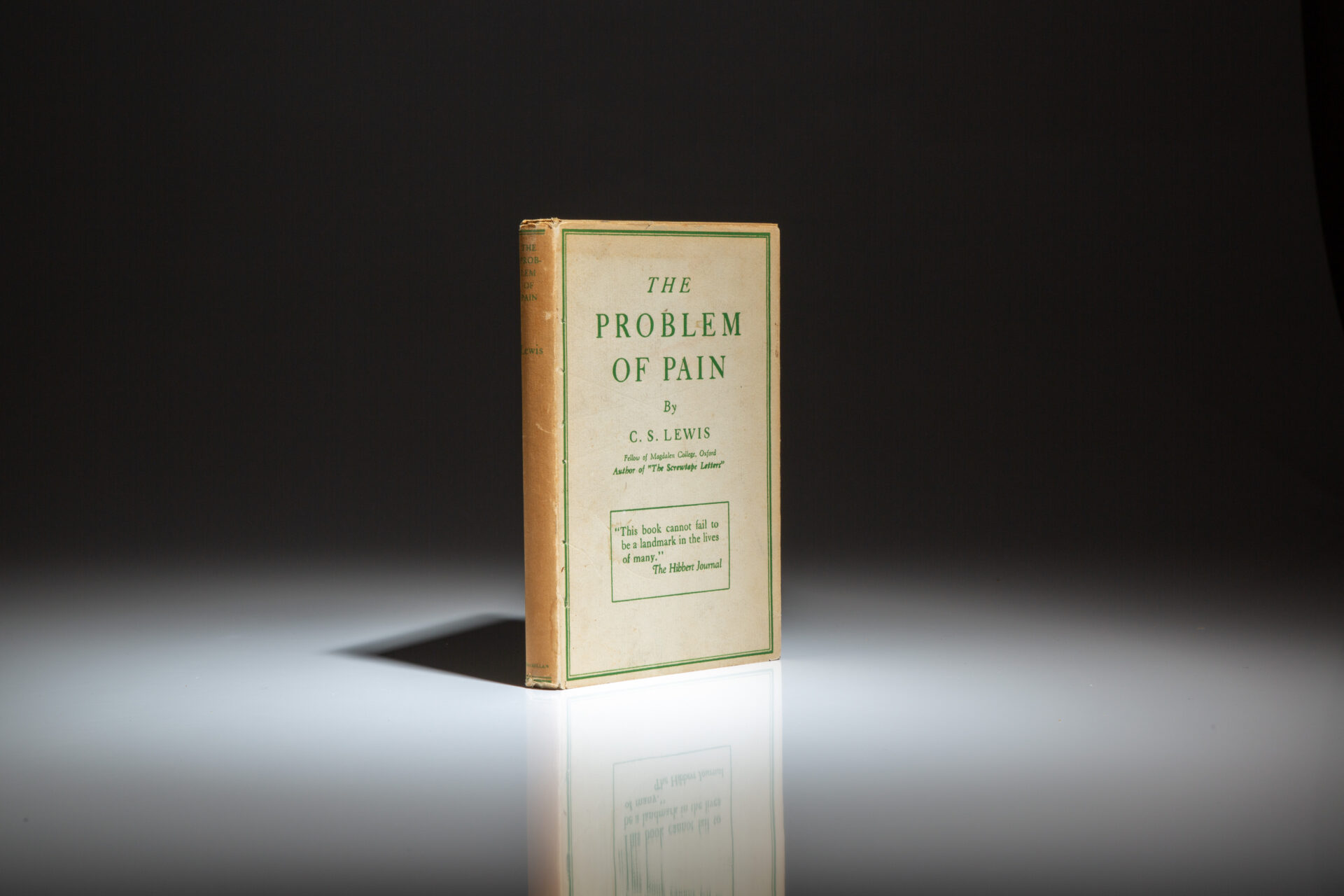 C.S. Lewis The Problem Of Pain The Problem Of Pain By C.S. Lewis - Hein ...