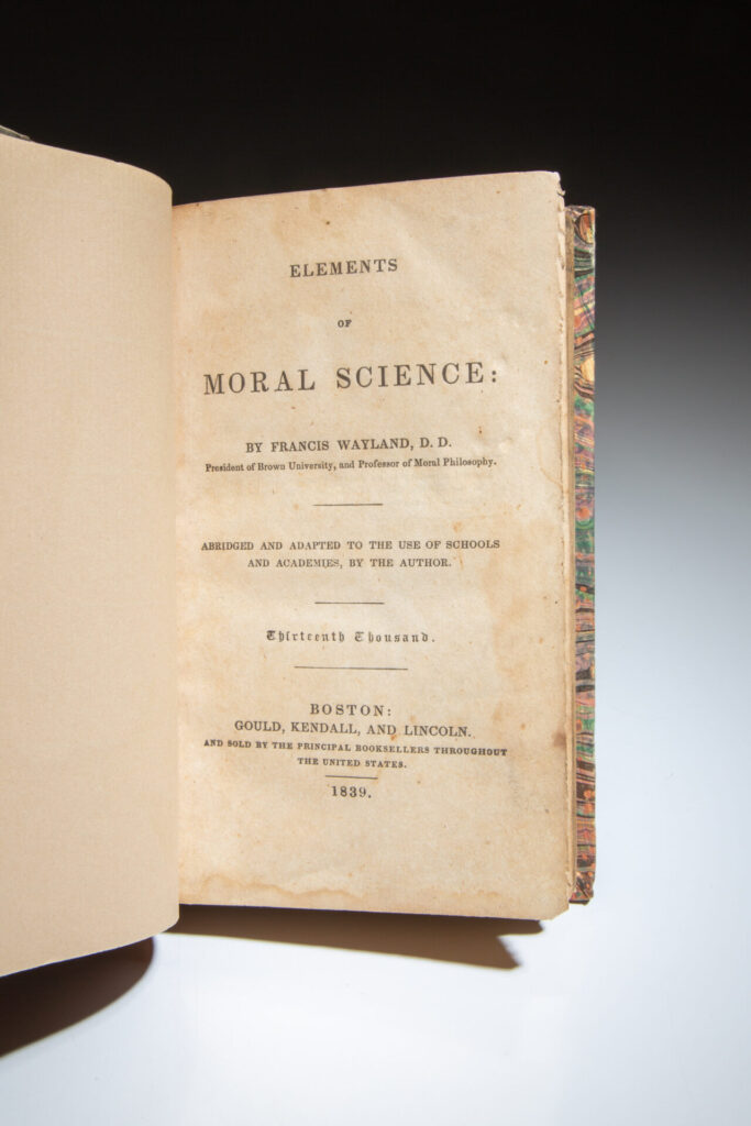 Elements of Moral Science - The First Edition Rare Books