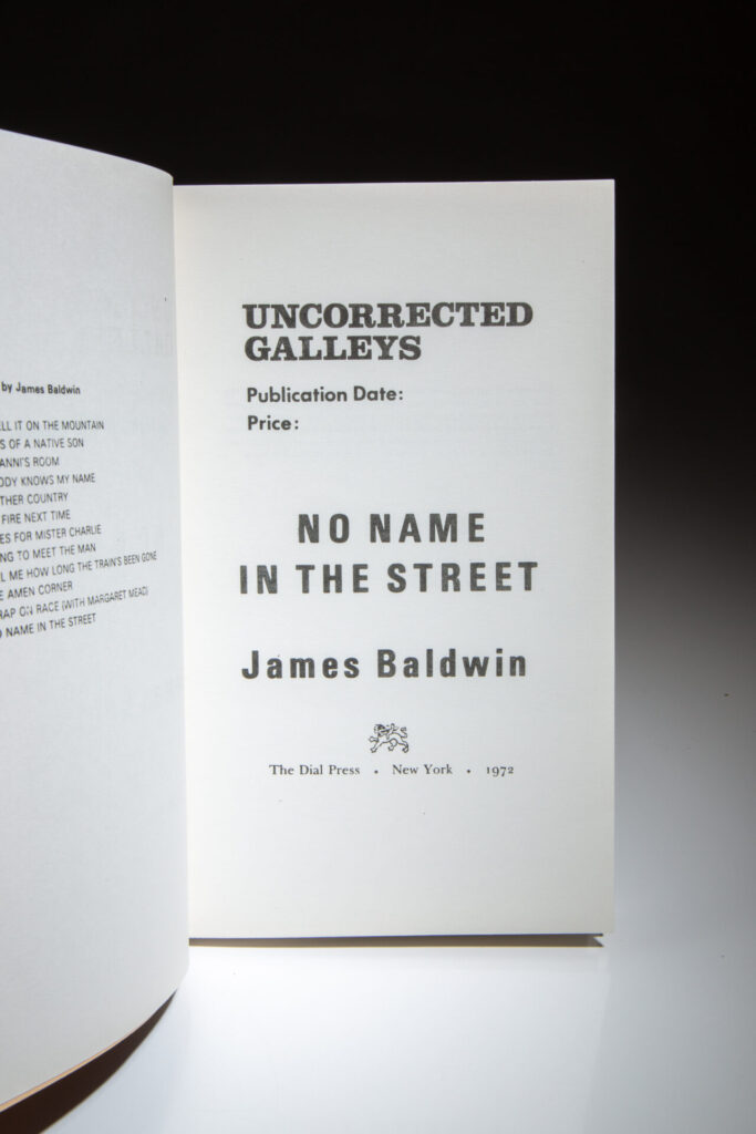 No Name in the Street - The First Edition Rare Books