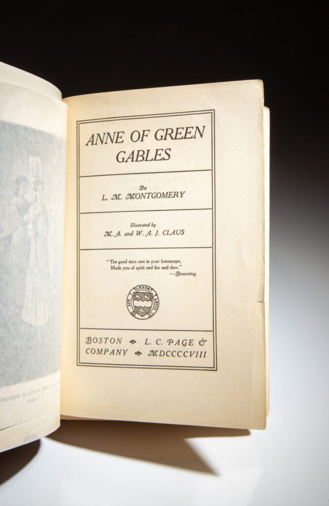 Anne Of Green Gables - The First Edition Rare Books