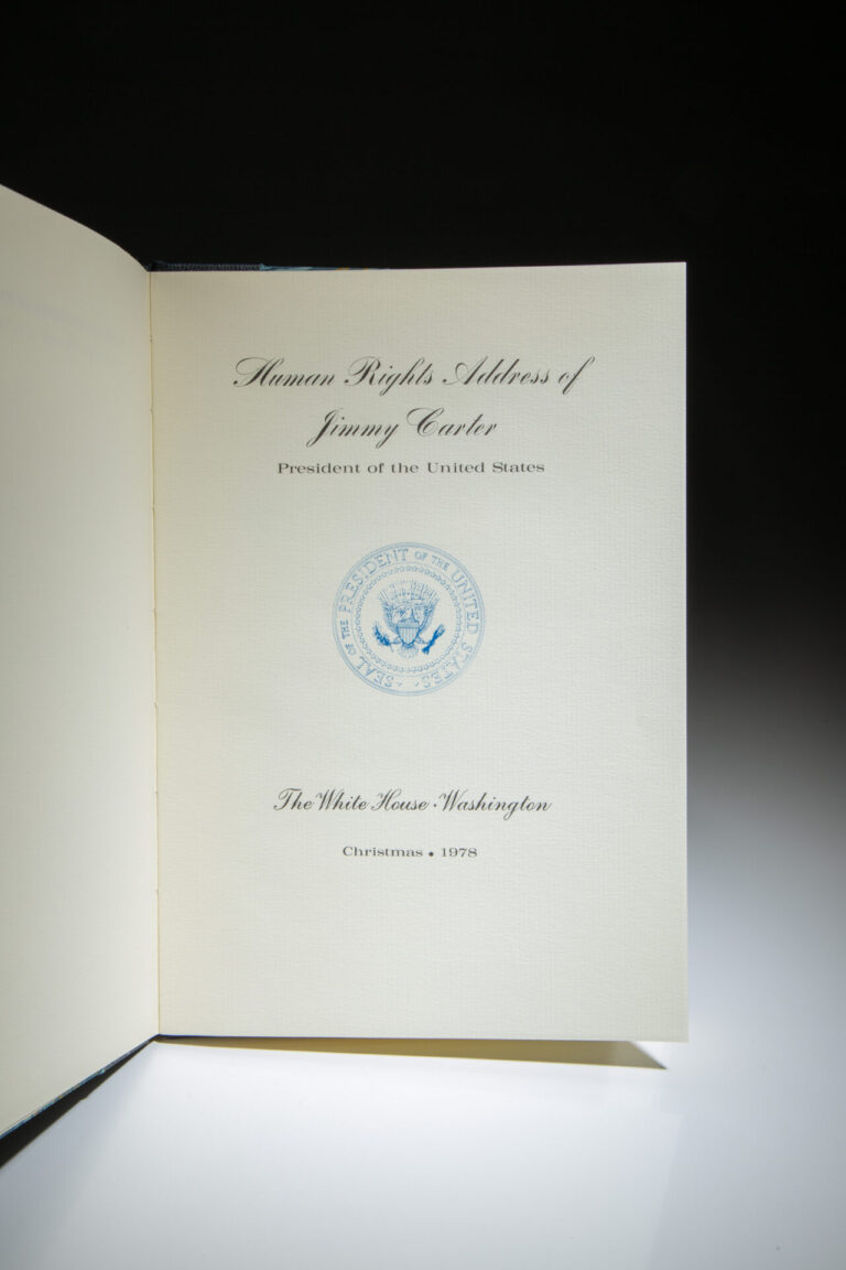 Human Rights Address of Jimmy Carter - The First Edition Rare Books