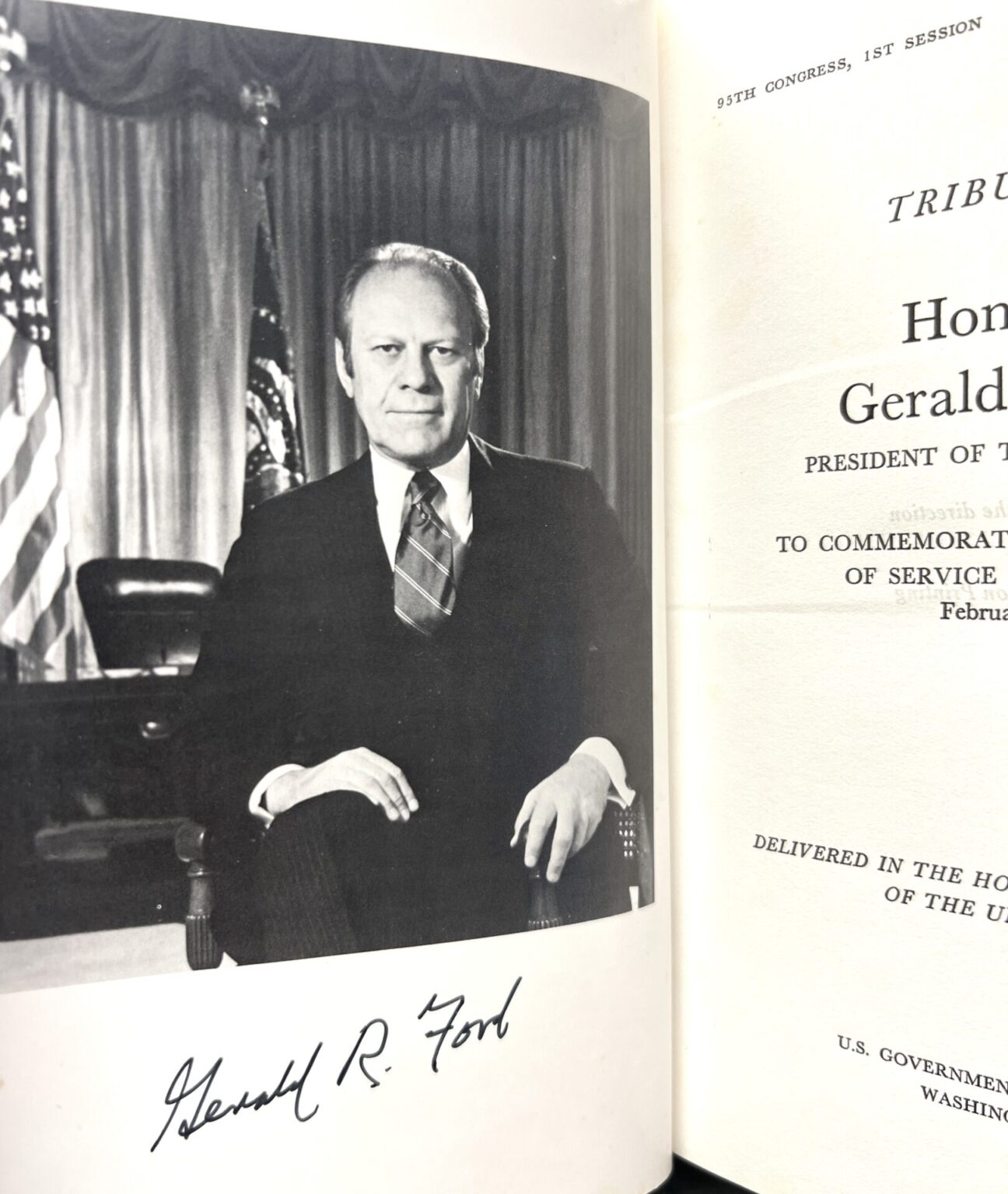 Tributes To Honorable Gerald R. Ford - The First Edition Rare Books