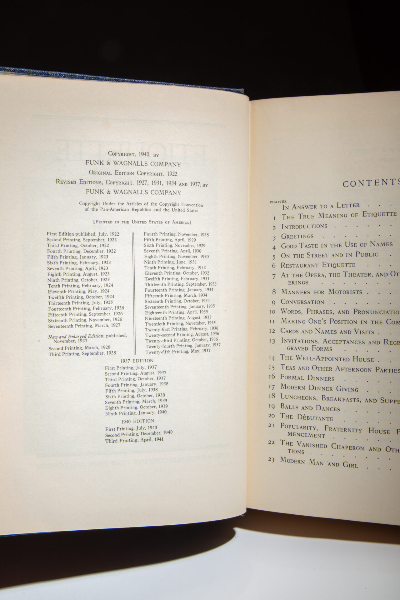 Etiquette - The First Edition Rare Books