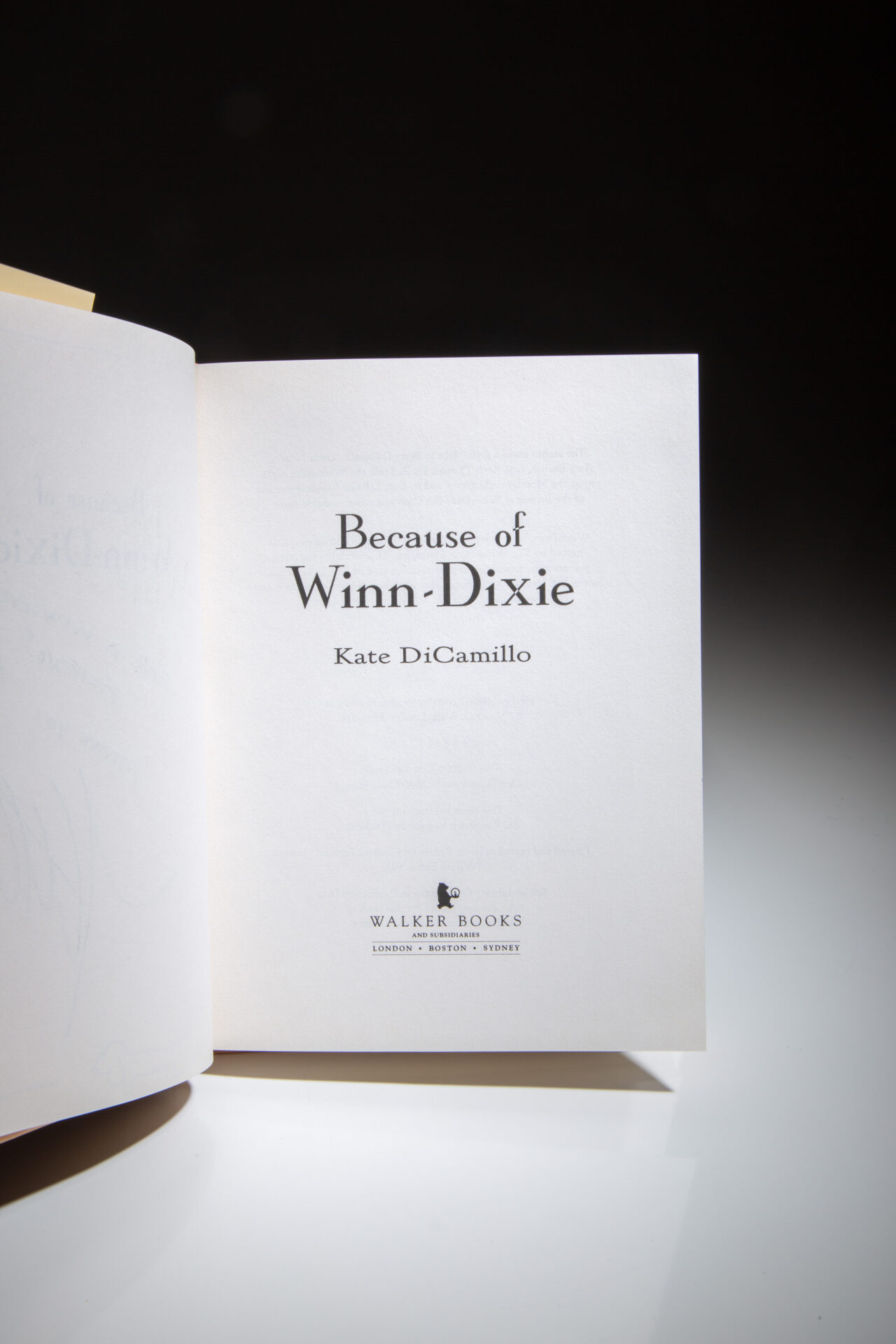Because of Winn-Dixie - The First Edition Rare Books