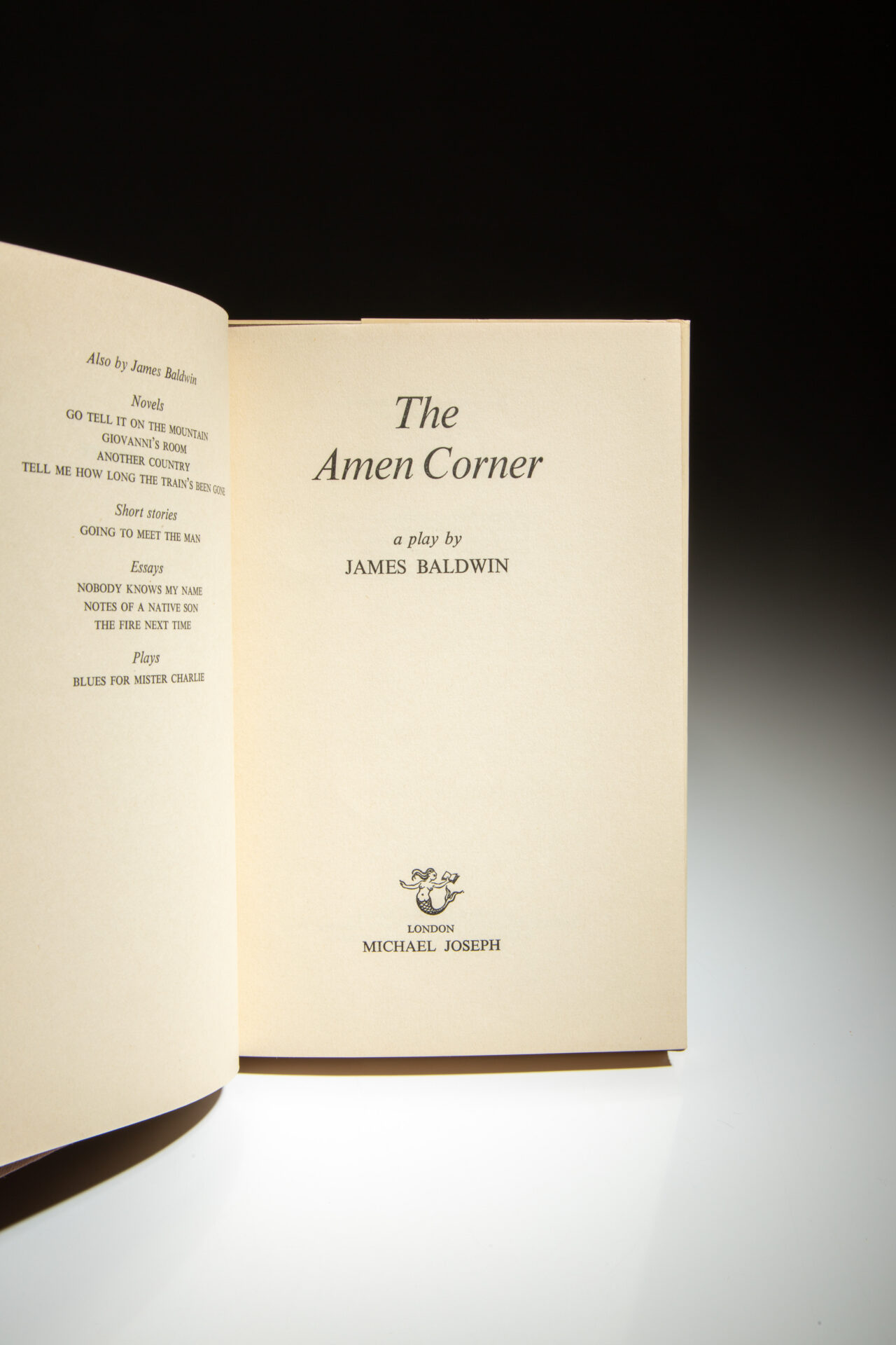 The Amen Corner - The First Edition Rare Books