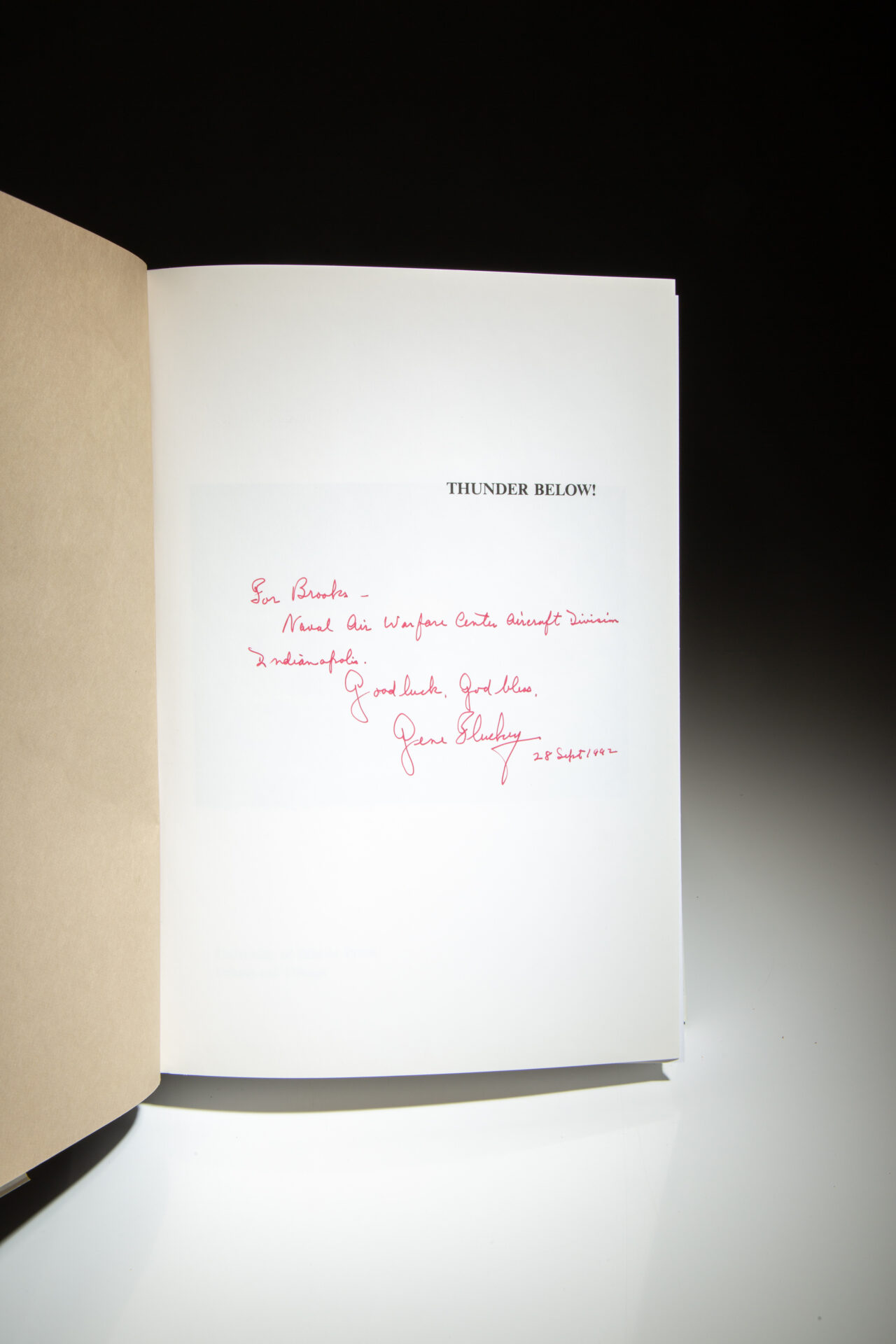 Thunder Below! - The First Edition Rare Books