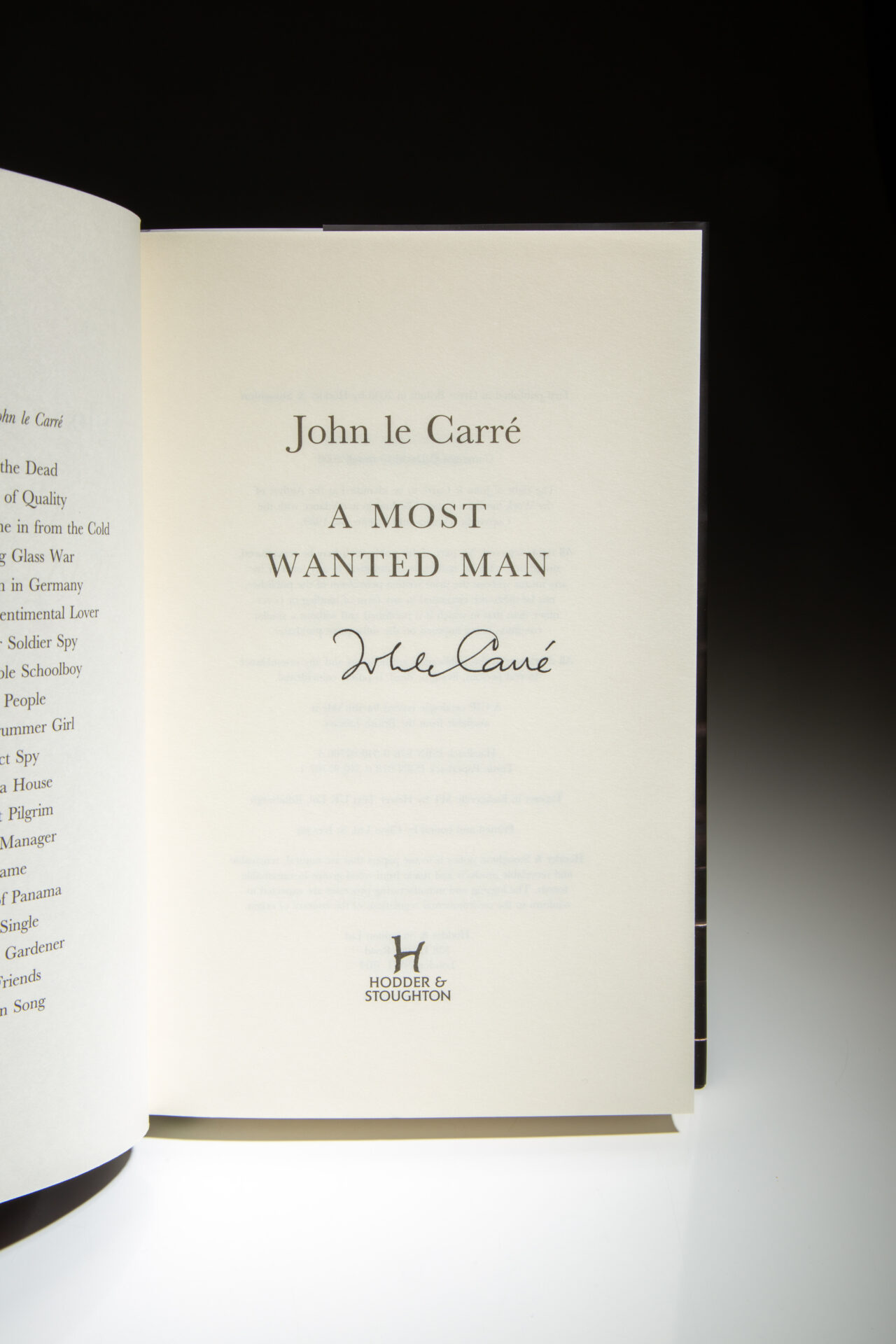 A Most Wanted Man - The First Edition Rare Books