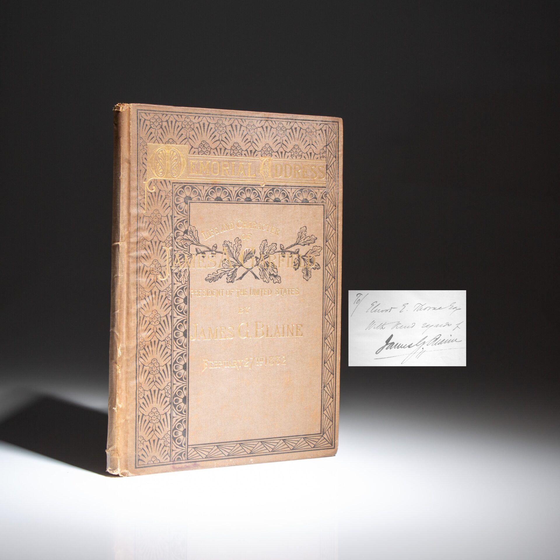 James A. Garfield Memorial Address - The First Edition Rare Books