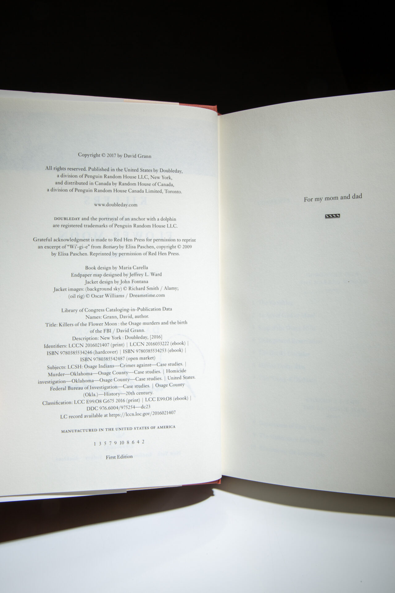 Killers of the Flower Moon - The First Edition Rare Books